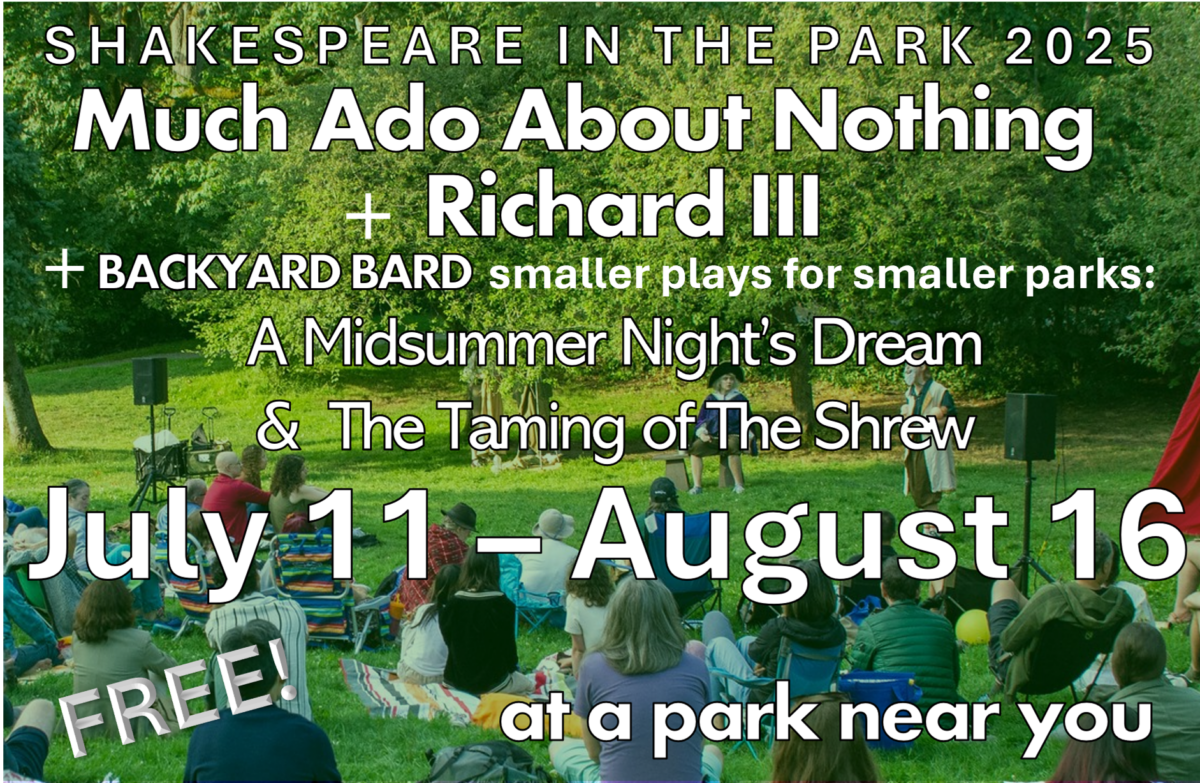 2025 Shakespeare in the Park Season Announcement - GreenStage